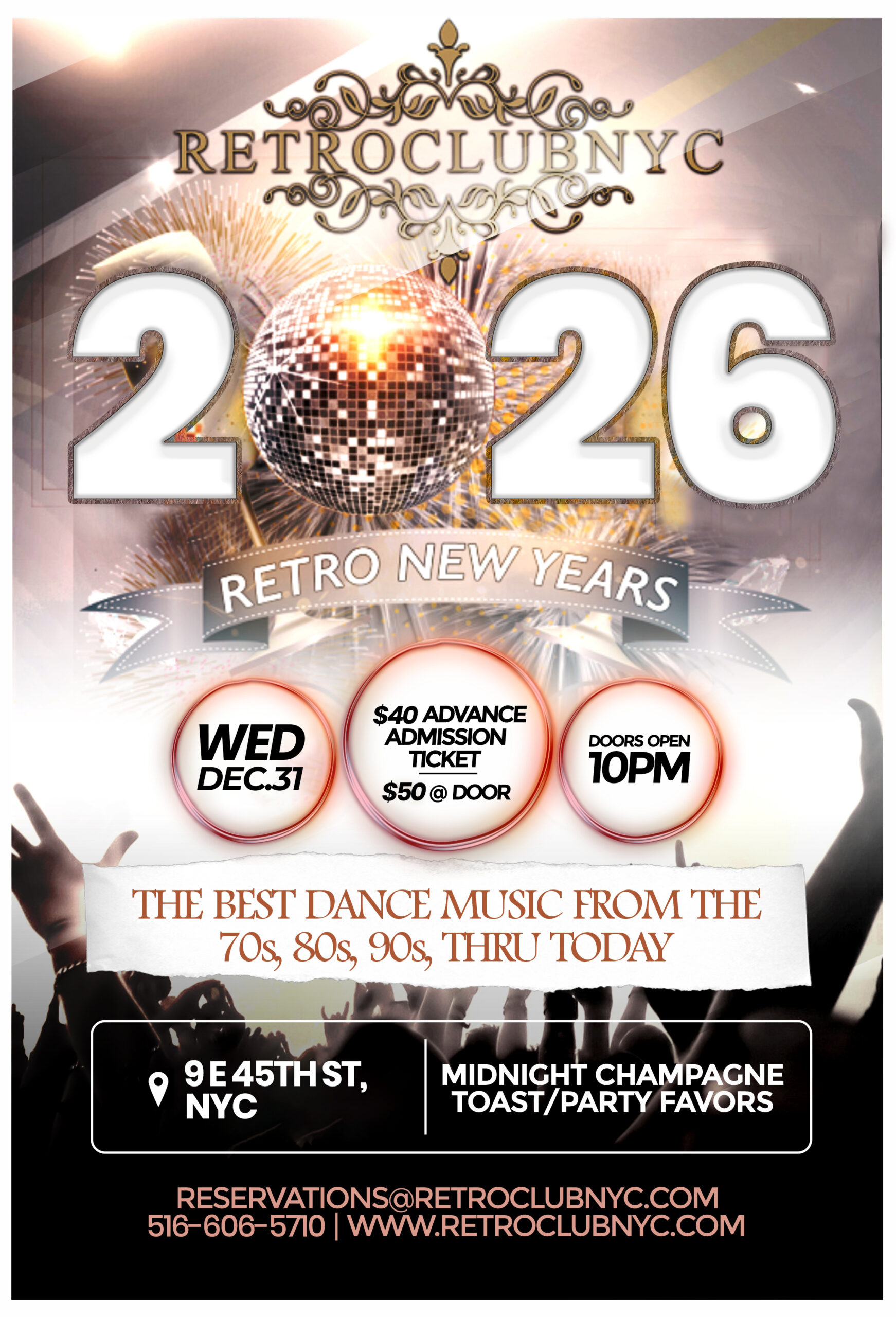 Retro New Year's Eve 2026 Dance Party - Doors Open 10:00pm ...